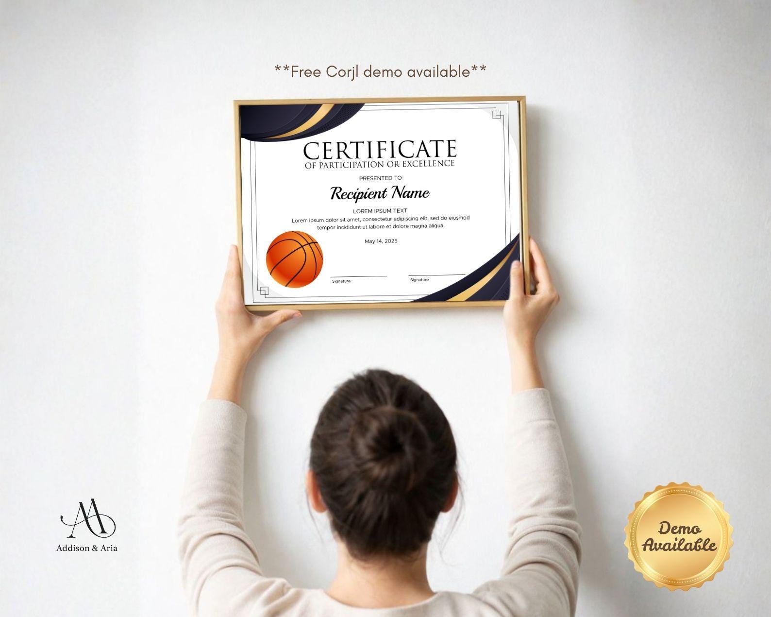 Editable Basketball Award Certificates. Customizable Basketball ...
