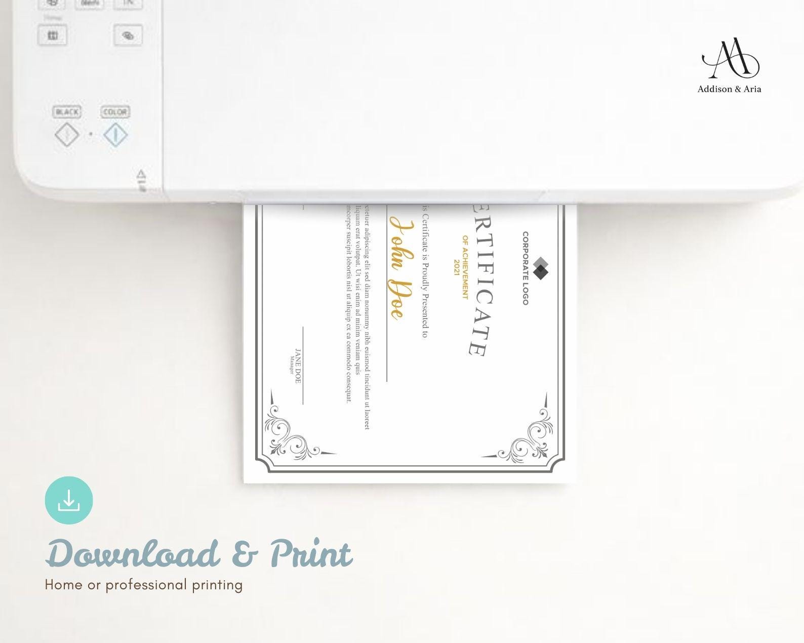 Editable Certificate of Achievement Template. Editable Printable ...