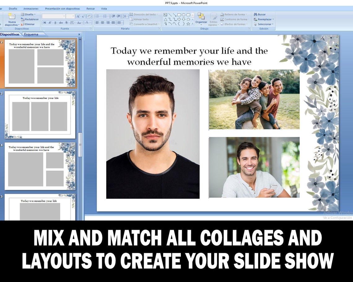 Funeral Slideshow Template. Funeral Powerpoint Template. Celebration of ...