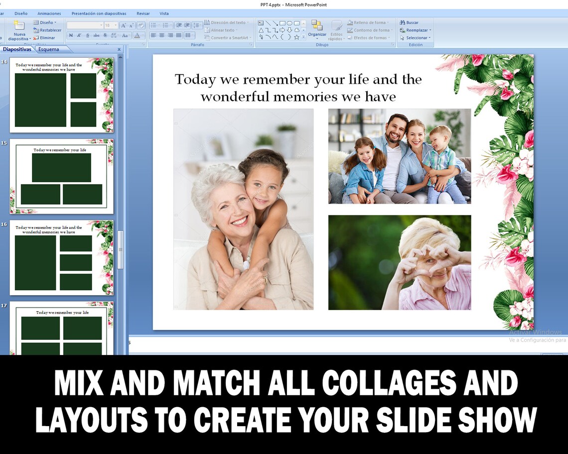 Funeral Slideshow Template. Funeral Powerpoint Template. - Etsy