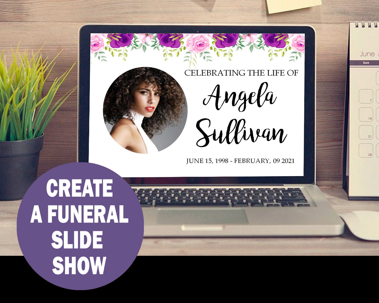 Funeral Slideshow Template. Funeral Powerpoint Template. Celebration of ...