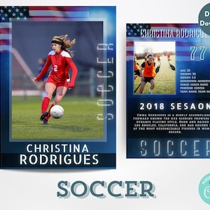 Goal Getter: Soccer Trading Card Template | Editable With Corjl - Etsy