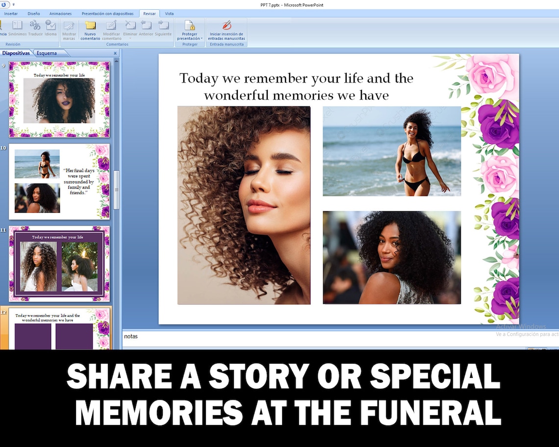 Funeral Slideshow Template. Funeral Powerpoint Template. | Etsy
