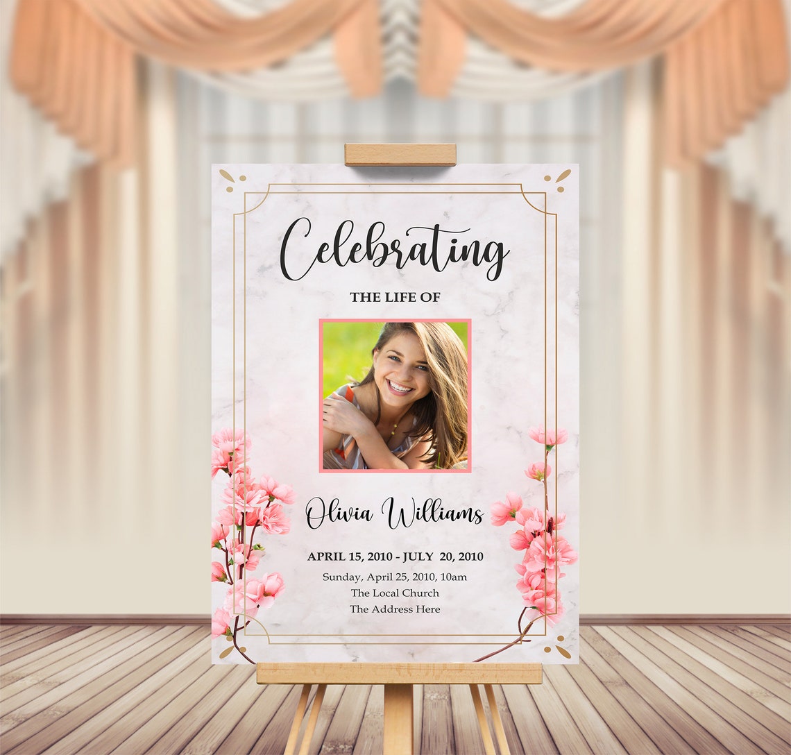 Funeral Poster Photo Display Set Celebration of Life Poster | Etsy