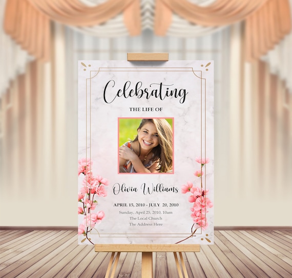 Funeral Poster Photo Display Set Celebration of Life Poster | Etsy