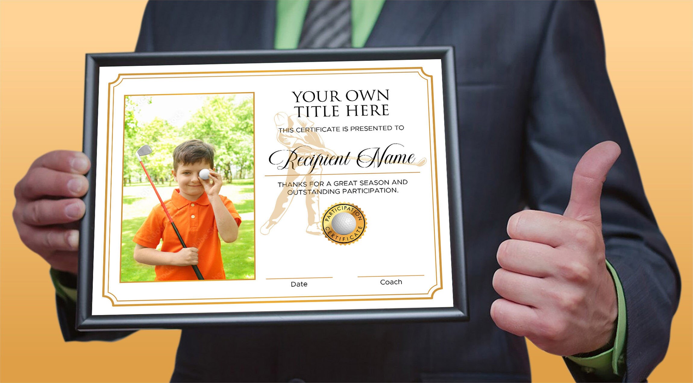 Editable Golf Award Certificates (2 Versions). Customizable Golf ...
