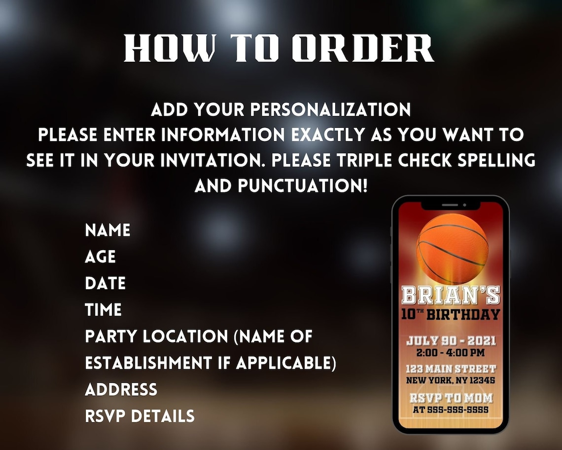Basketball Birthday Party Video Invitation. NBA Video Invitation ...