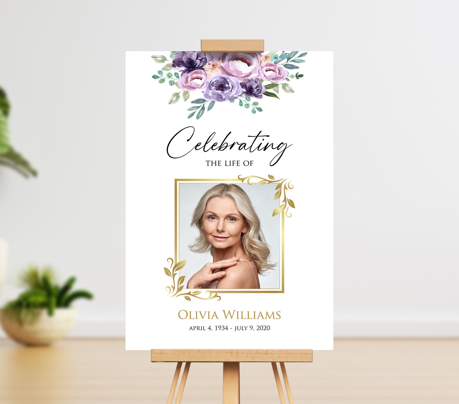 Editable Funeral Welcome Sign Celebration of Life Decoration - Etsy