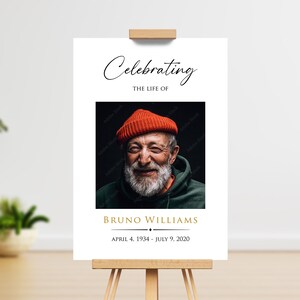 Editable Funeral Program Template & Welcome Sign - Celebration of Life ...