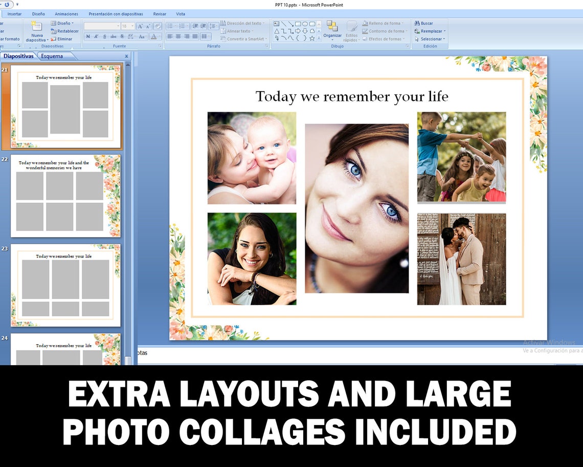 Funeral Slideshow Template. Funeral Powerpoint Template. Celebration of ...