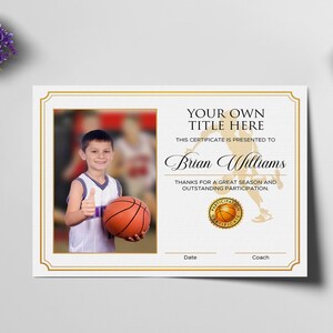 Editable Basketball Award Certificates (2 Versions). Customizable ...
