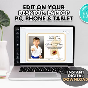 Editable Karate Award Certificates (2 Versions). Customizable Martial ...