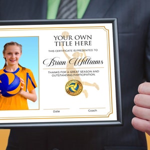 Editable Volleyball Award Certificates (2 Versions). Customizable ...
