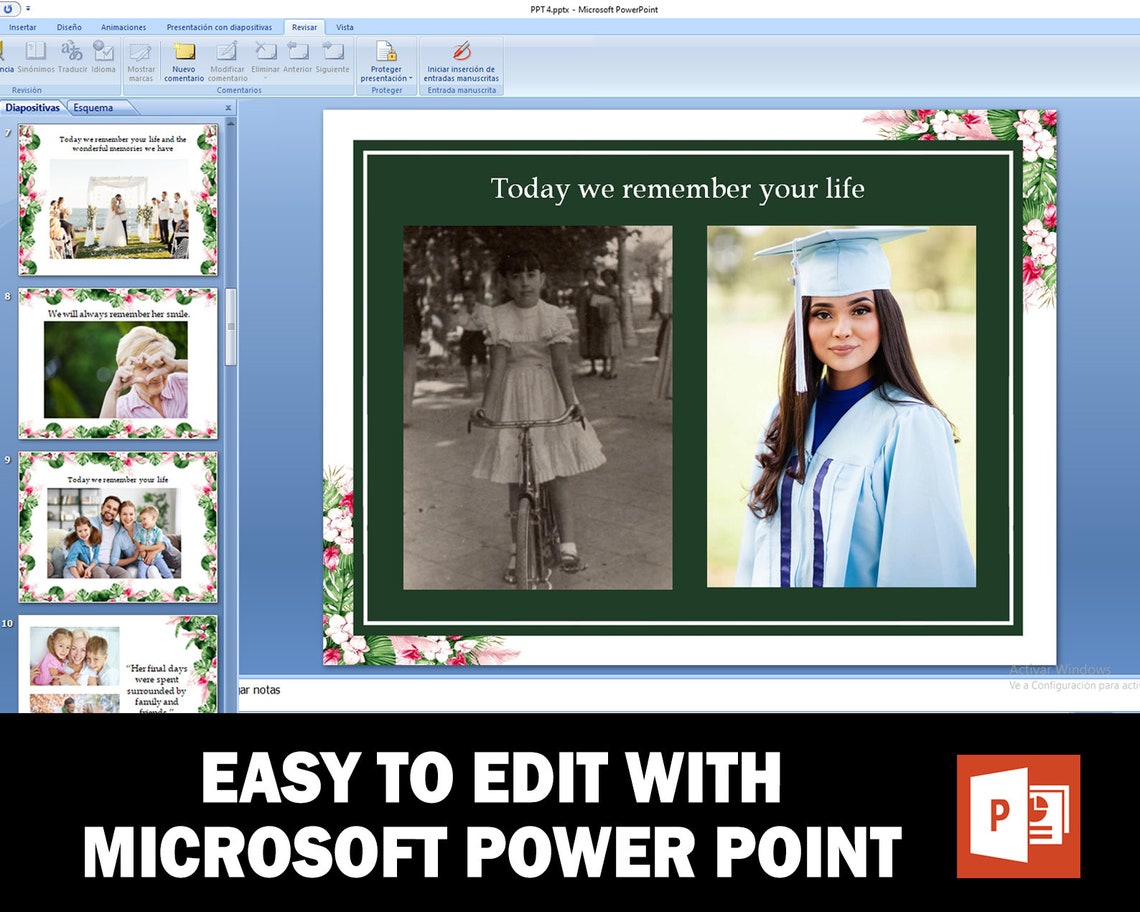 Funeral Slideshow Template. Funeral Powerpoint Template. - Etsy
