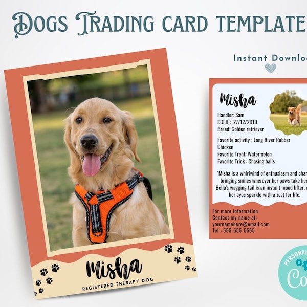 Therapy Dog Cards - Etsy