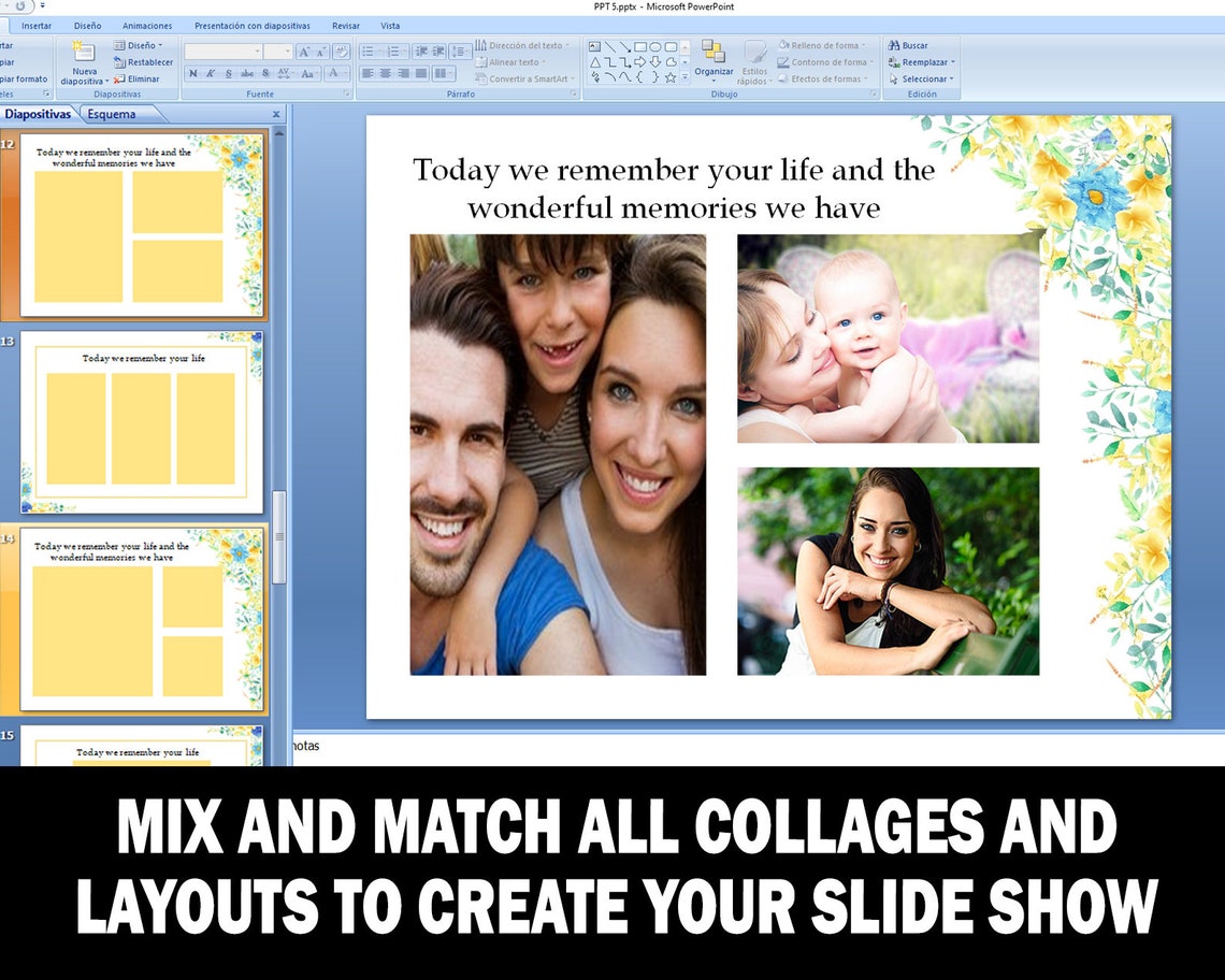 Funeral Slideshow Template. Funeral Powerpoint Template. - Etsy