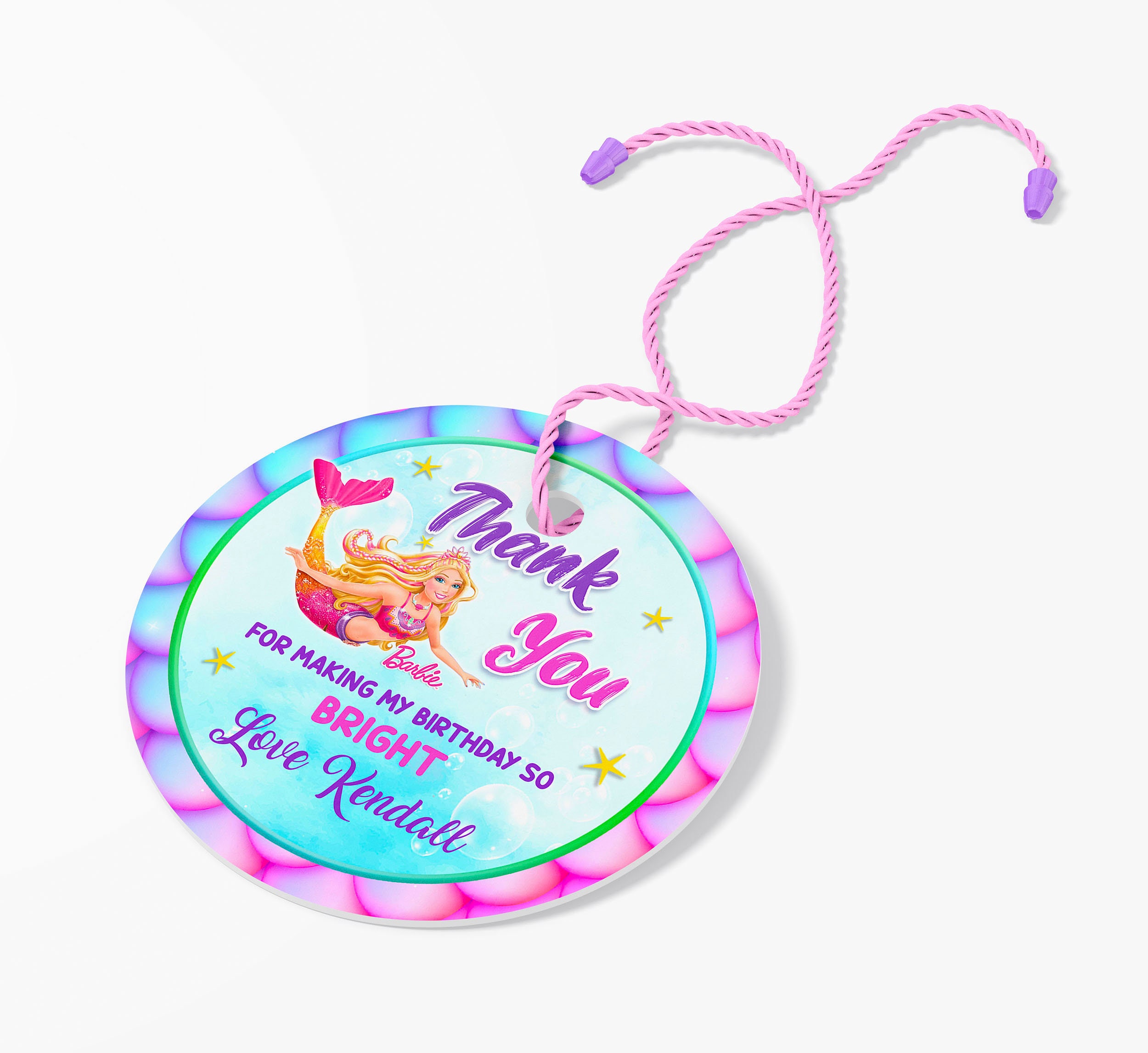 Editable Mermaid Birthday Bag Tag. Instant Download. - Etsy