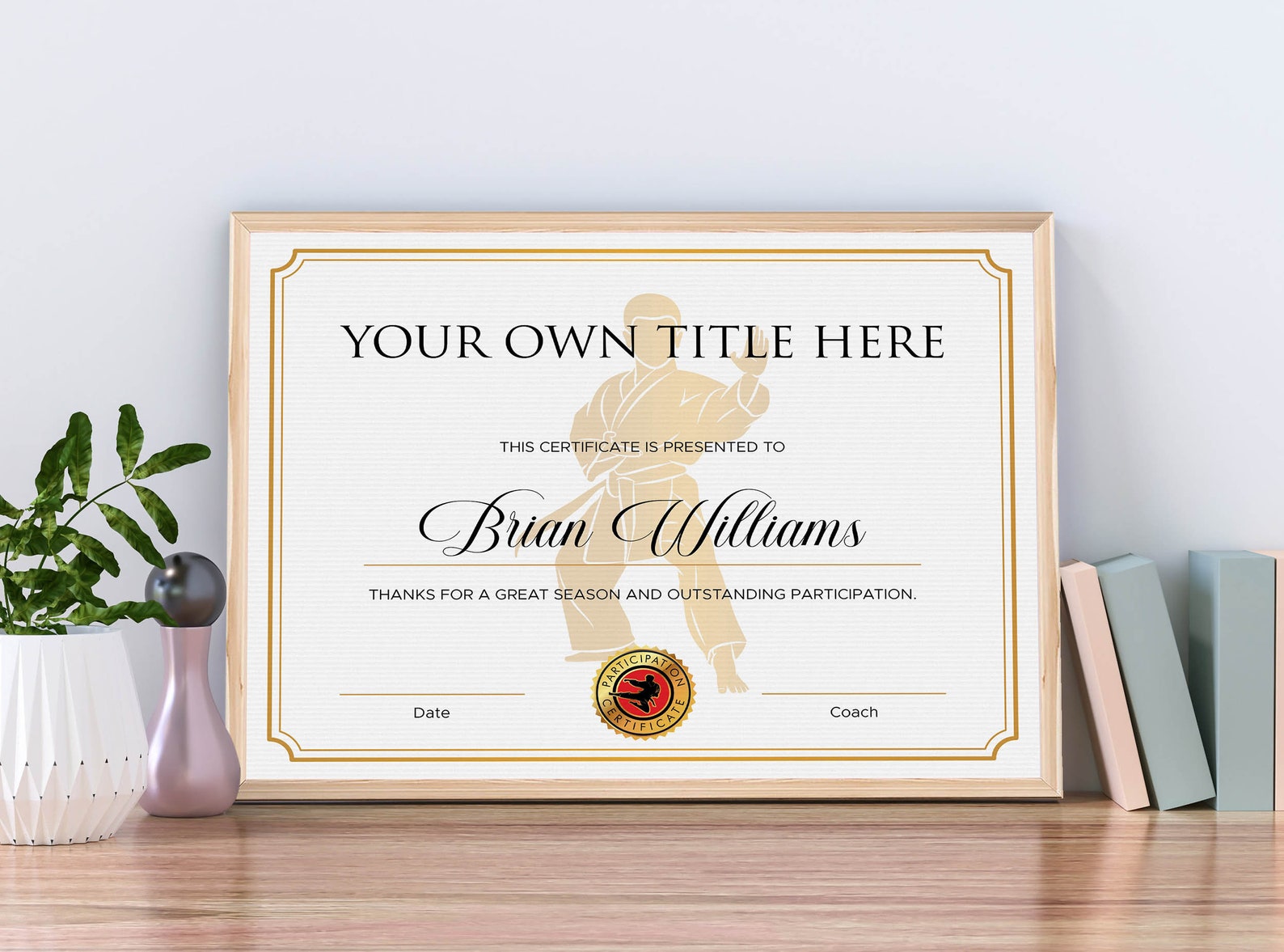 Editable Karate Award Certificates 2 Versions. Customizable - Etsy