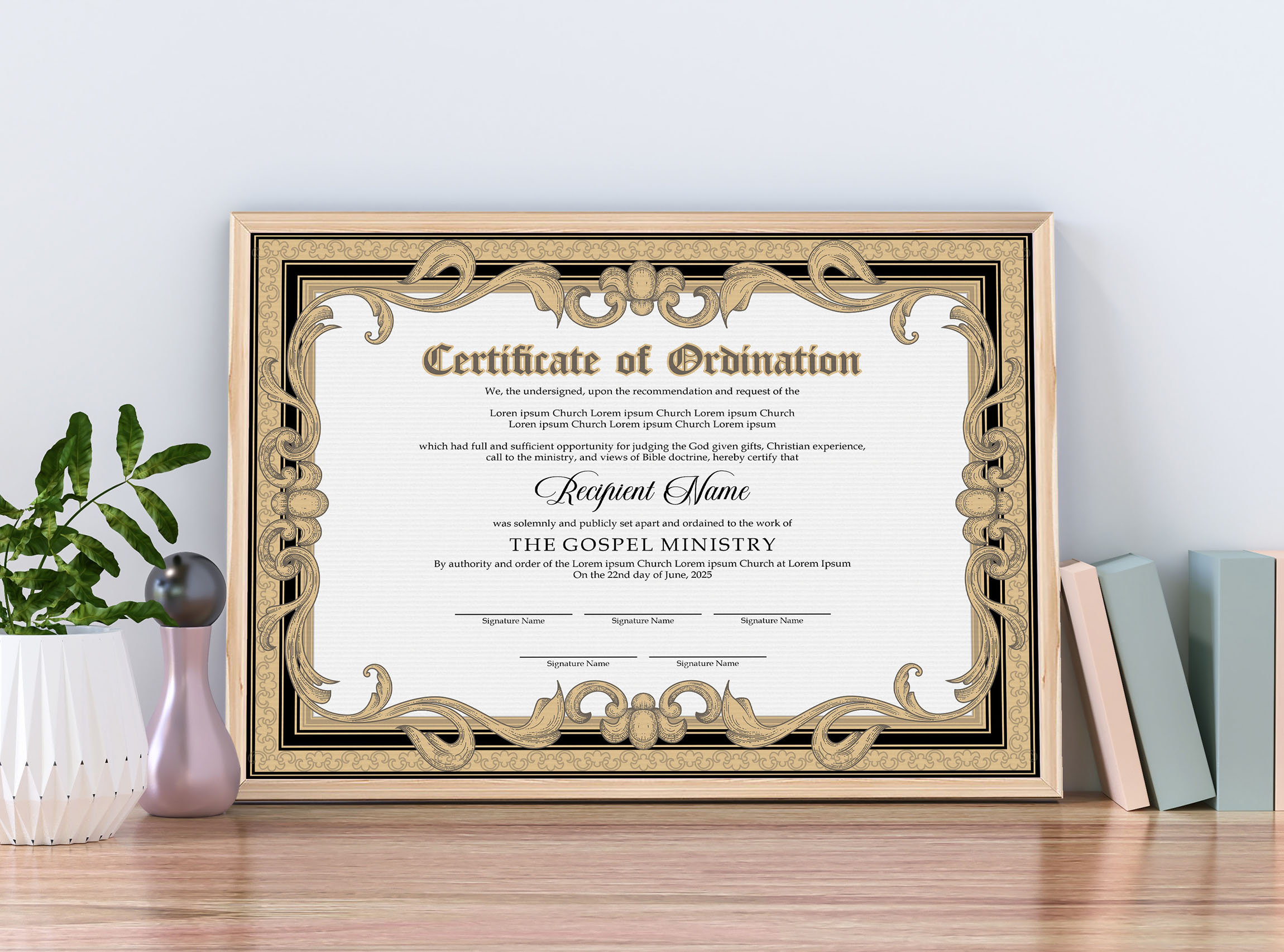 Ordained Minister License Certificate Printable 38 Ordination
