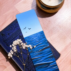 Serene Sea Bookmark - Laminated Illustrated Bookmark - the Sun, the ...