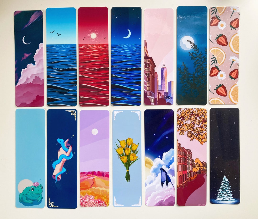 Set of 3 Illustrated Bookmarks - Choose Your Own Set - Beautiful Art ...