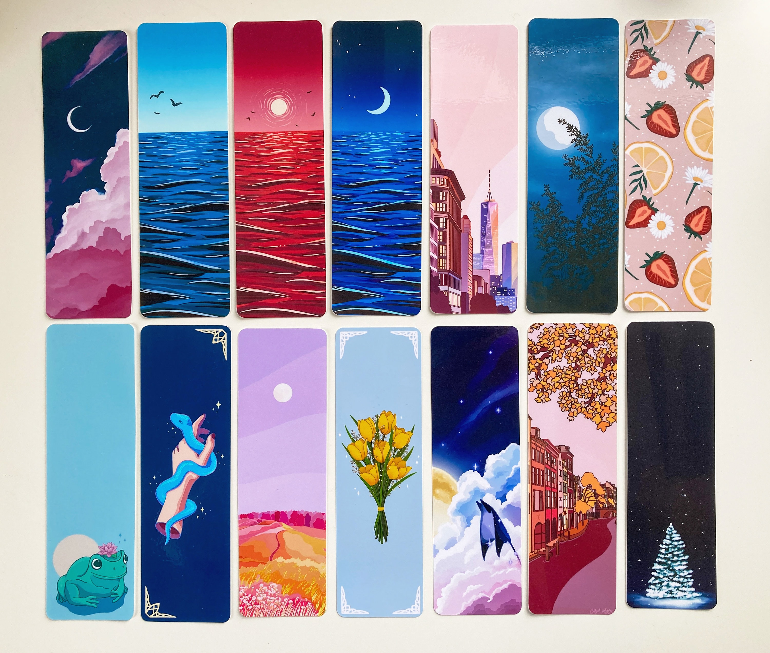 Set of 3 Illustrated Bookmarks Choose Your Own Set Beautiful Art ...