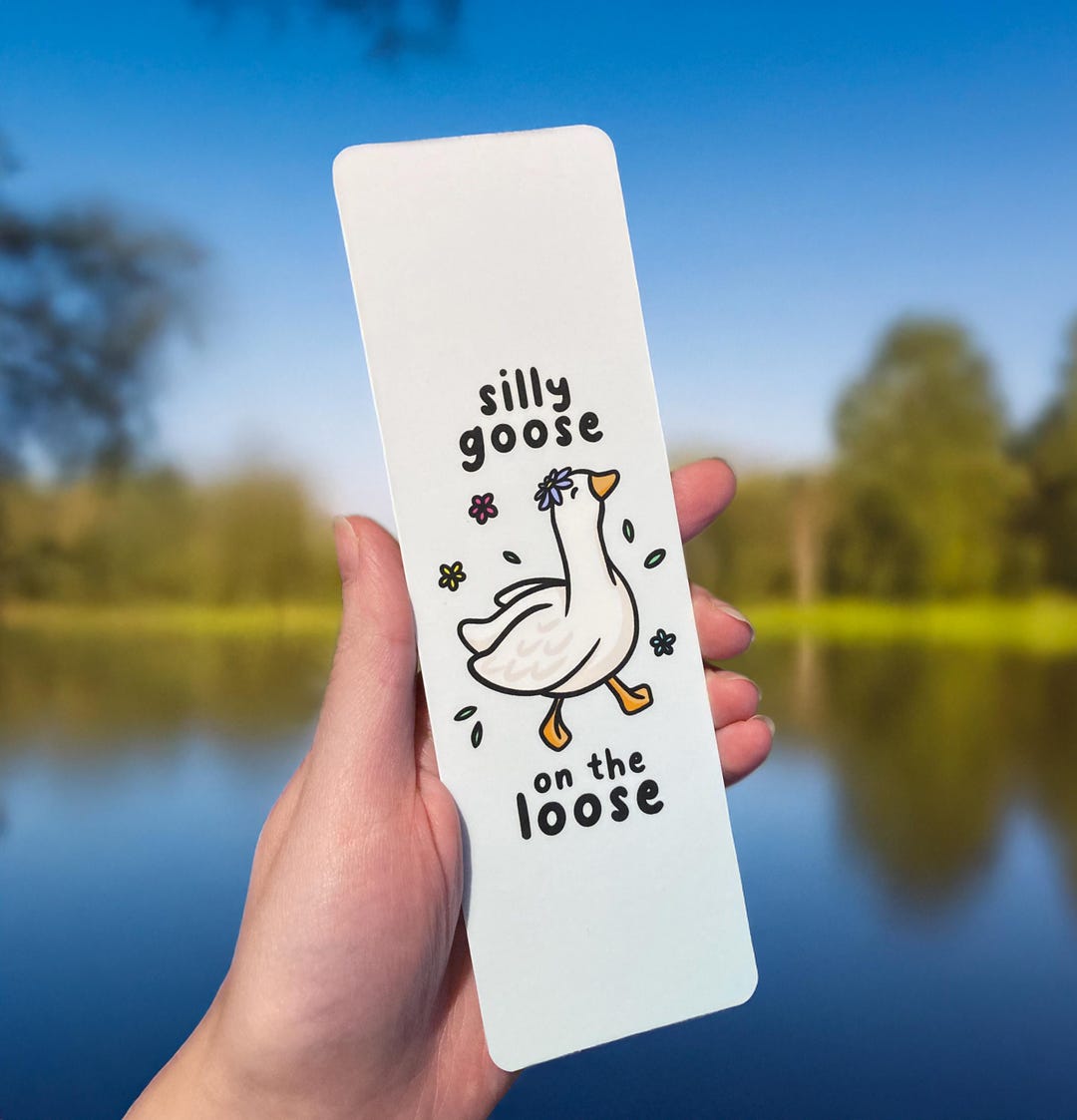 Silly Goose on the Loose Illustrated Bookmark Laminated Rip Proof ...