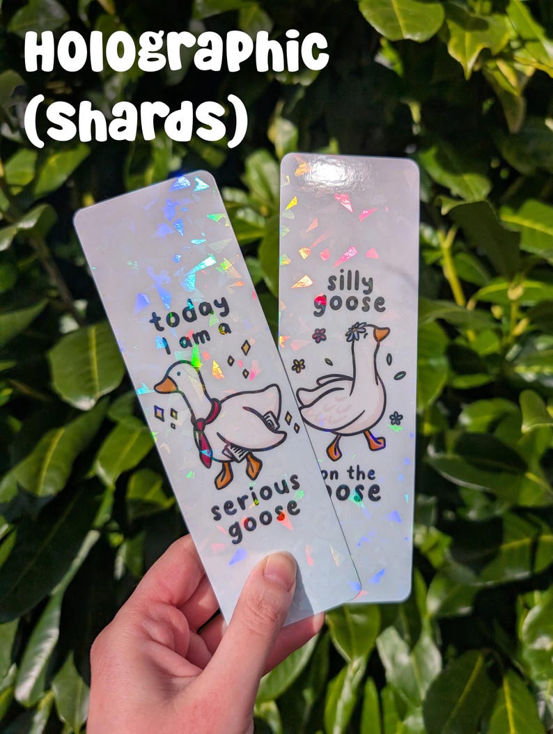 Silly Goose and Serious Goose Illustrated Bookmark Set - Laminated Rip ...