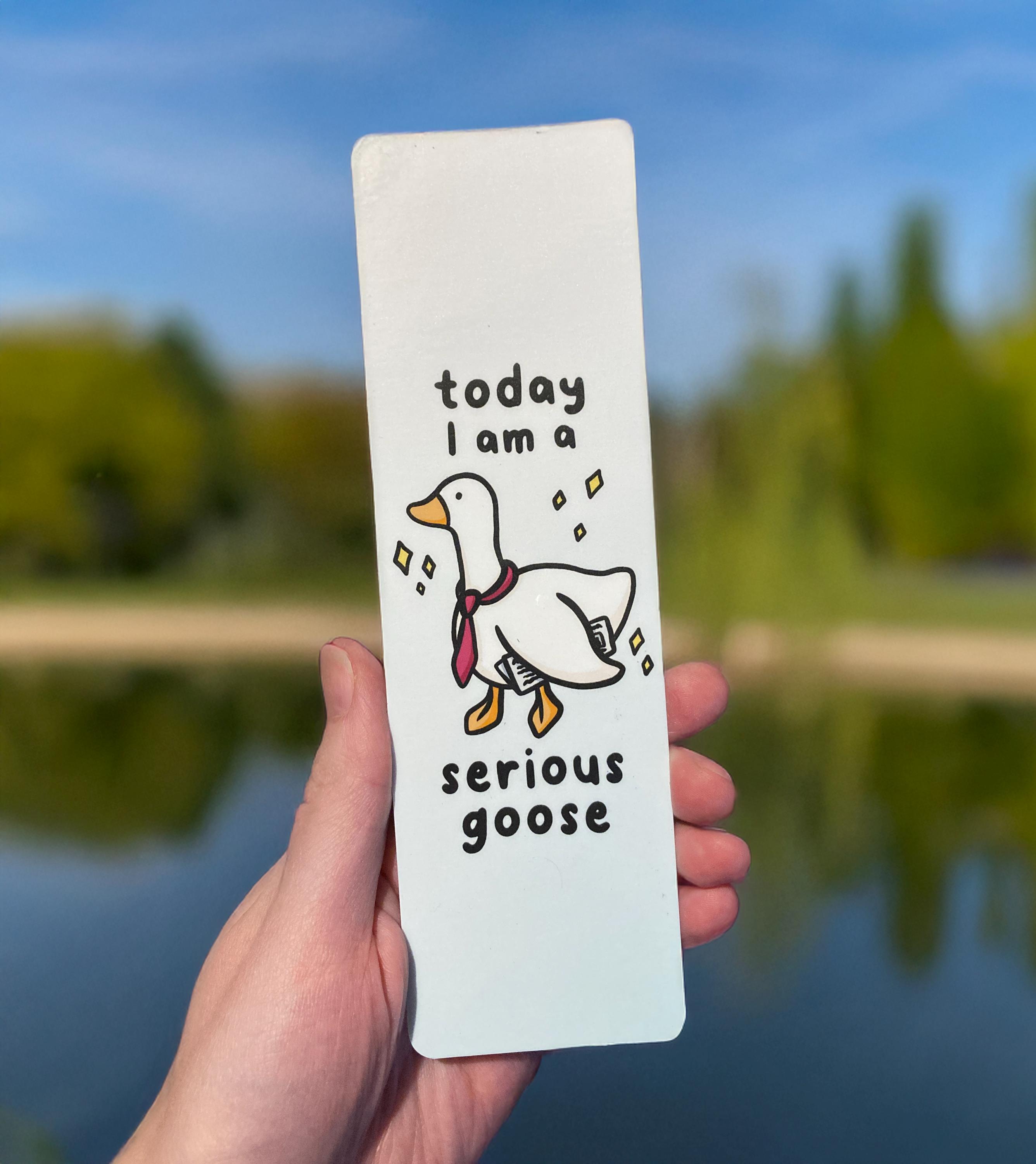 Silly Goose and Serious Goose Illustrated Bookmark Set - Laminated Rip ...