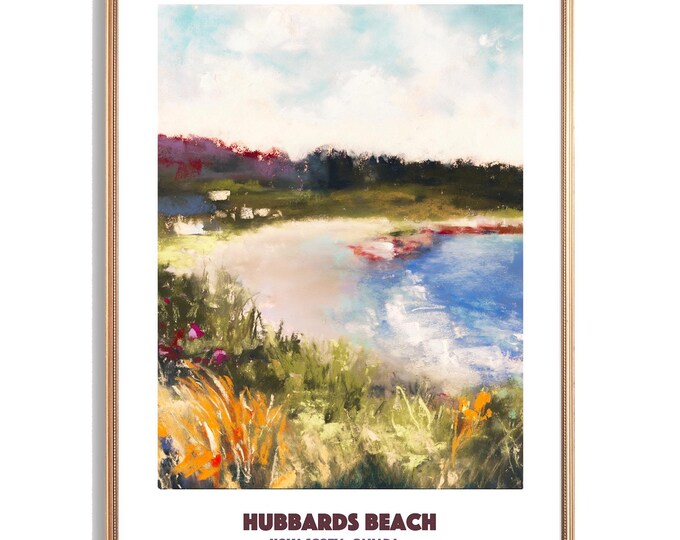 Hubbards Beach, Nova Scotia - Pastel Art Print - Etsy