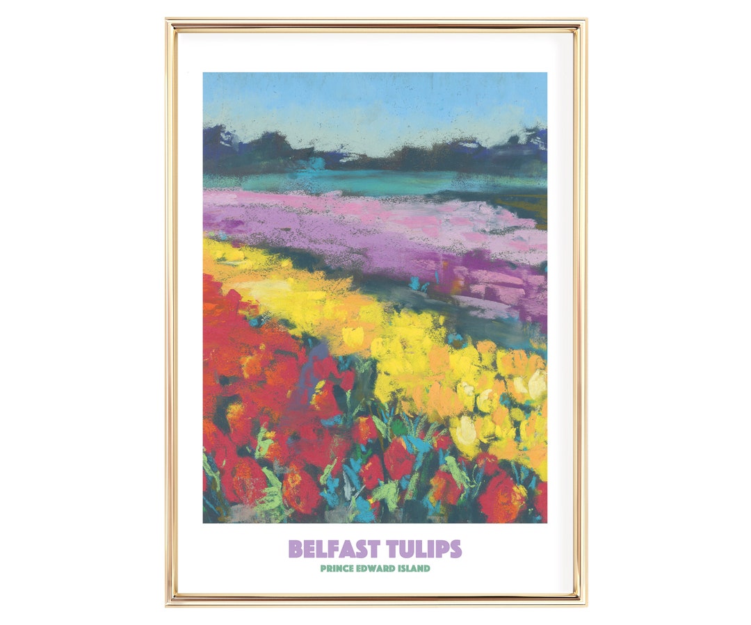 Belfast Tulips Prince Edward Island Pastel Art Print - Etsy
