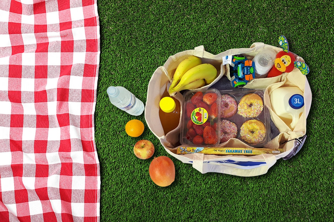 Multi Storage Compartment Large Heavy Duty Canvas Shopping Grocery ...