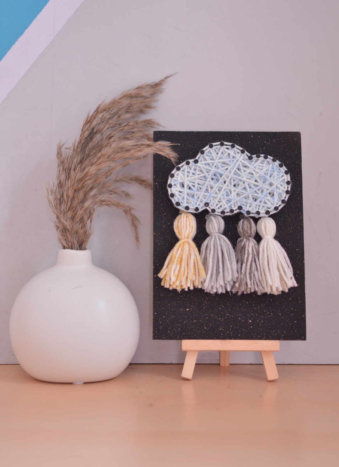 Cloud String Art String Art Wall Hanging for Home Decor Nail - Etsy