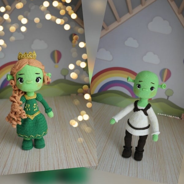 Shrek and Fiona Crochet Pattern - Etsy