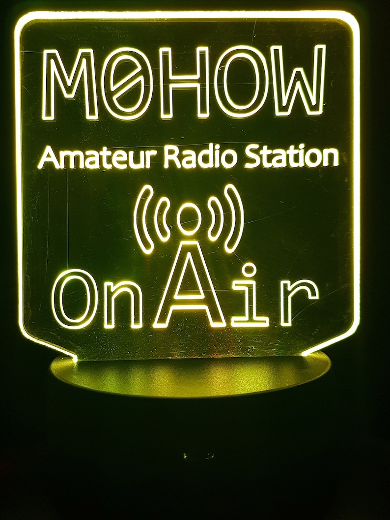Amateur Radio on Air Acrylic Sign Multicolour With Remote Control - Etsy