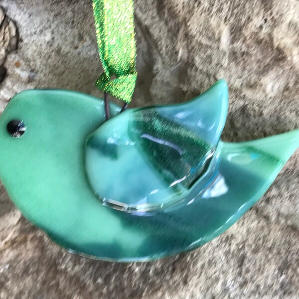 Fused Glass Bird - Etsy