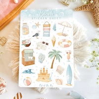 Seashell Silhouettes Sticker Sheet | Decorative Stickers for Planners ...