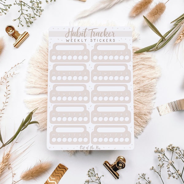 Habit Tracker Stickers - Etsy