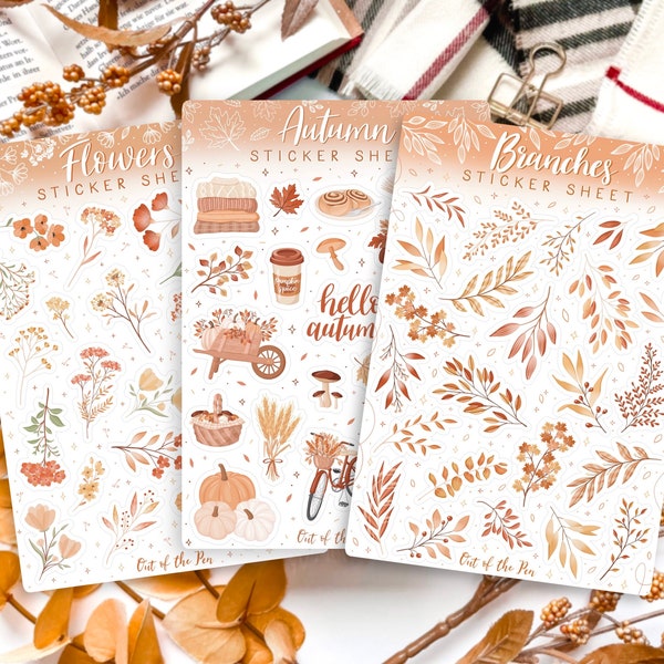 Autumn Stickers - Etsy