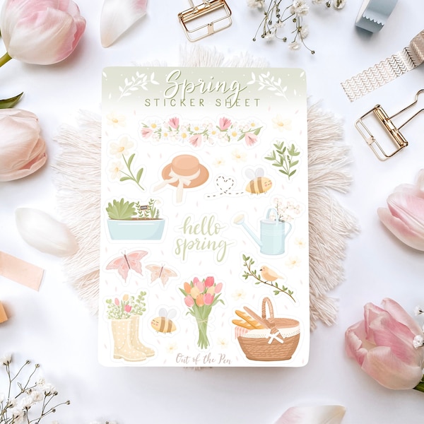 Spring Stickers - Etsy