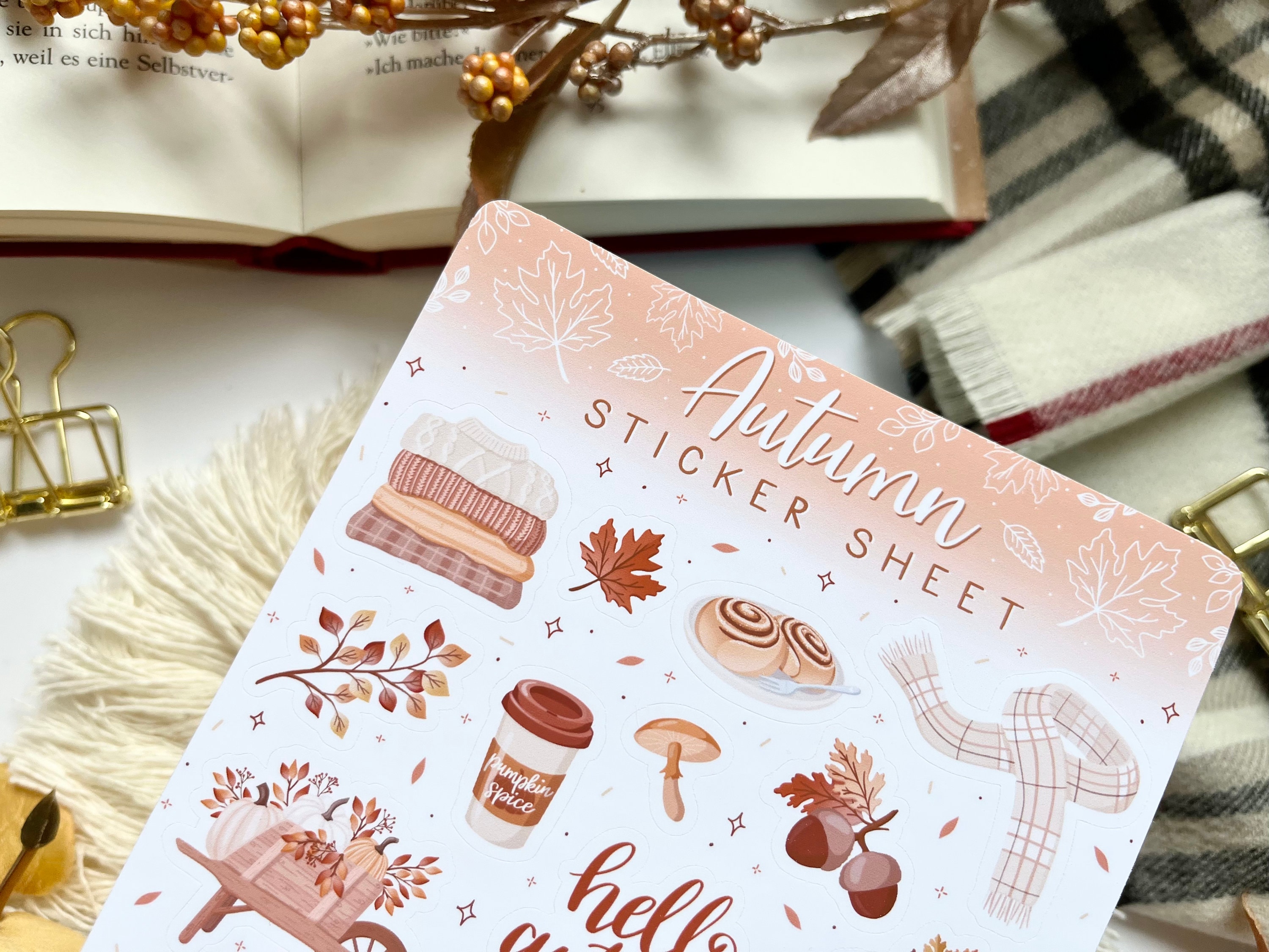 Sticker Sheet Herbst Herbstliche Aufkleber für Bullet - Etsy.de
