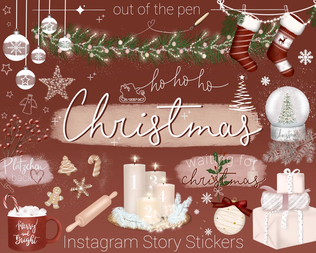 Instagram Story Sticker Christmas | X-MAS Stickers - Etsy