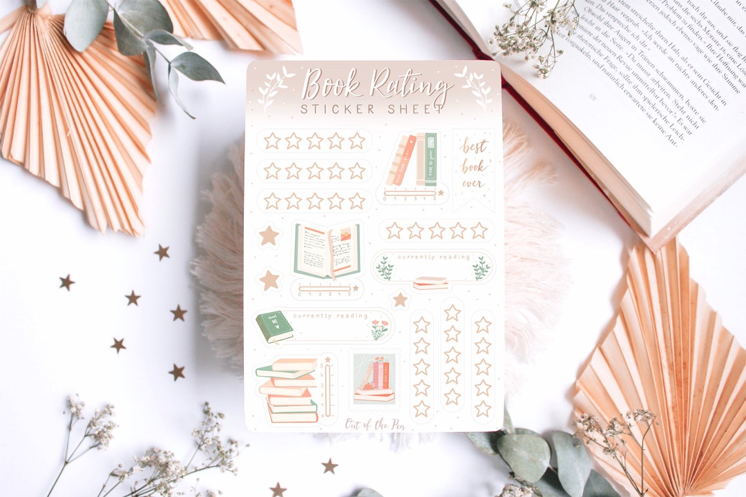 Sticker Sheet Book Rating, Bookstagram Stickers, Journal Stickers ...