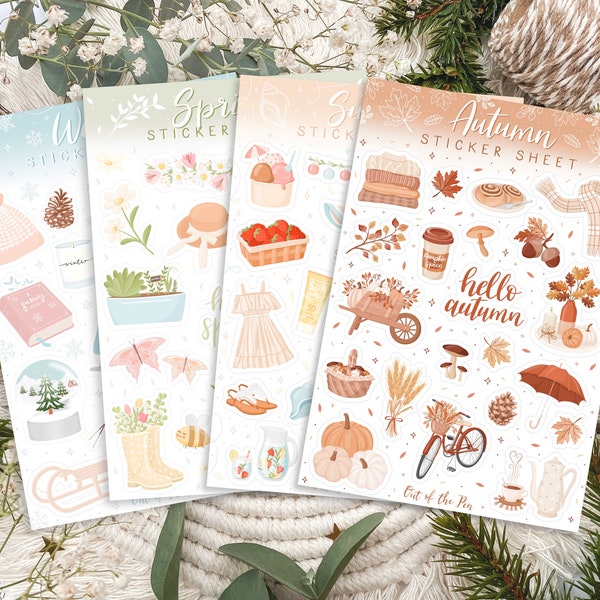 Seasons Stickers - Etsy