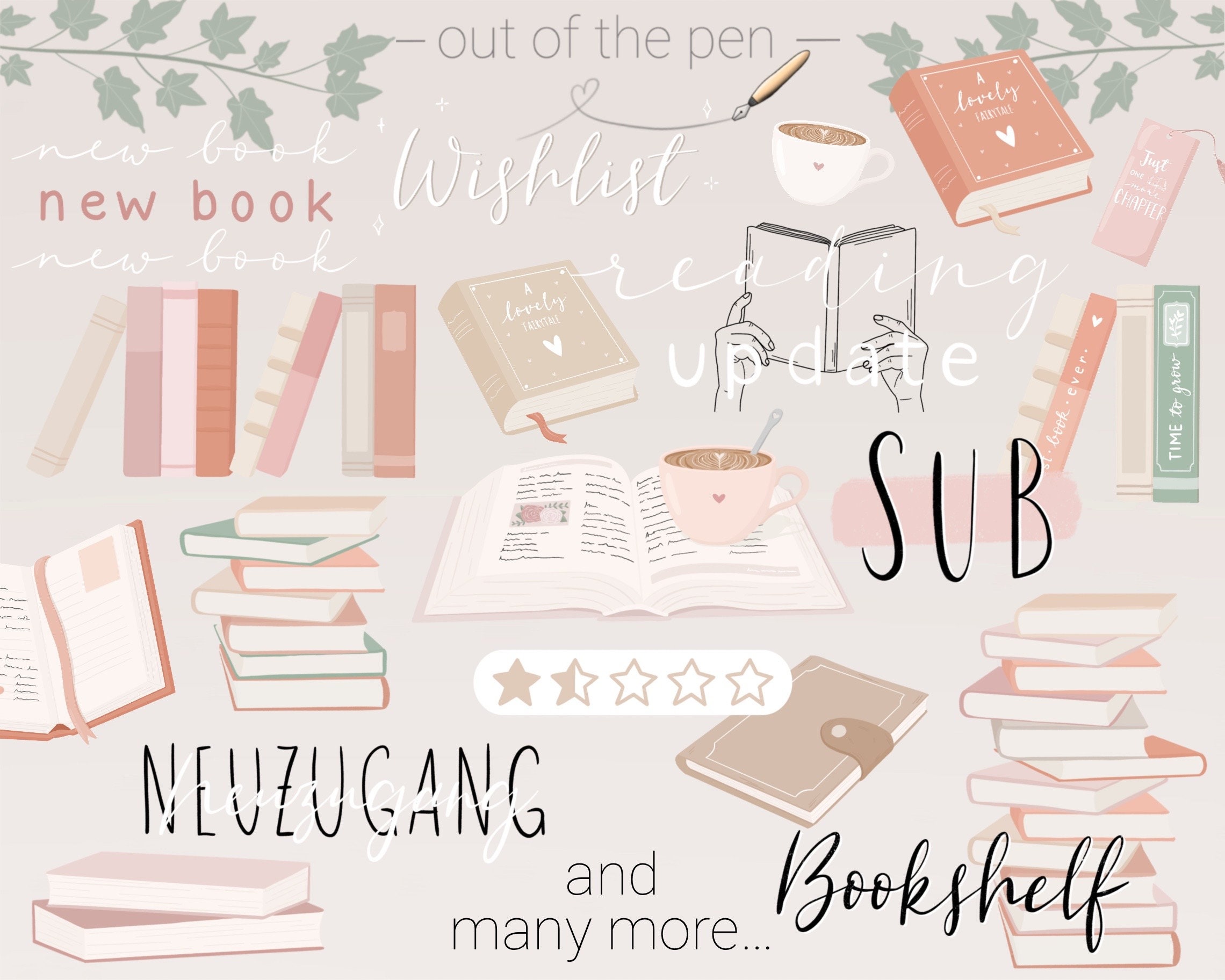 Books Instagram Story Stickers Bookstagram Story Stickers - Etsy