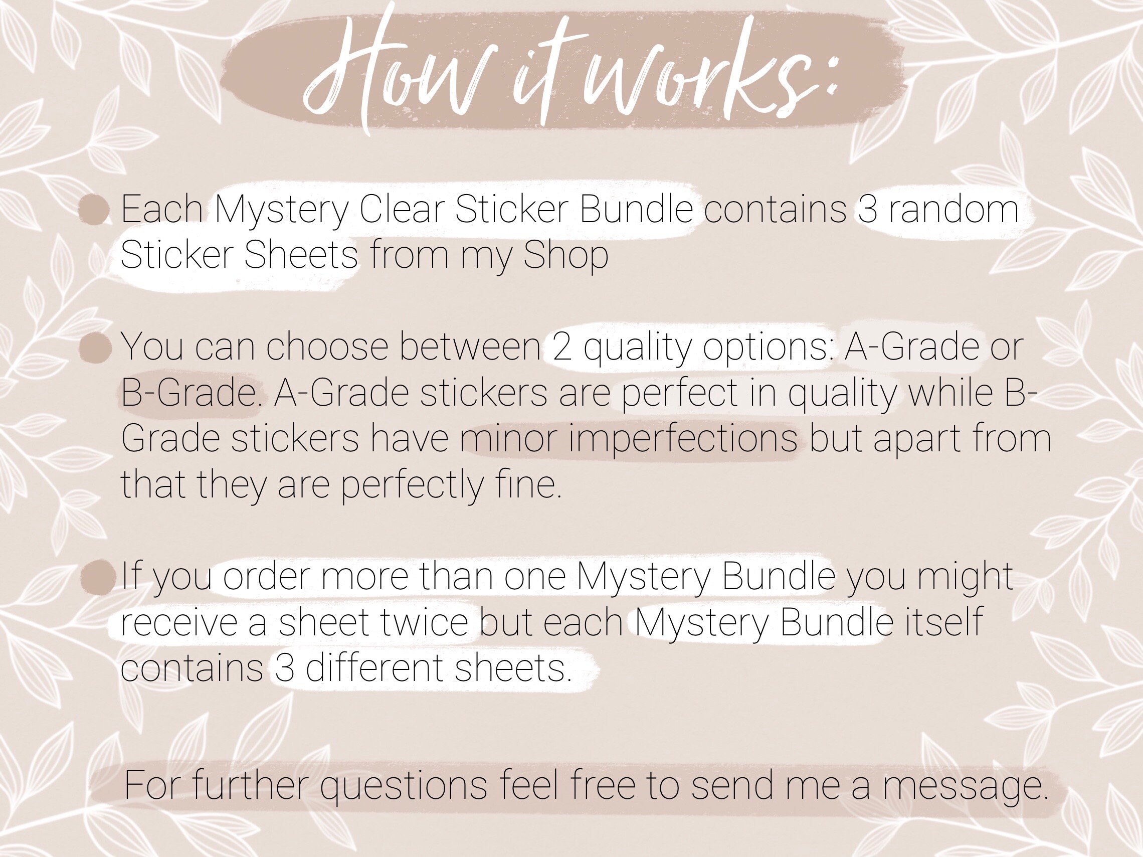 Mystery Sticker Sheets Bundle Set aus 3 zufälligen - Etsy