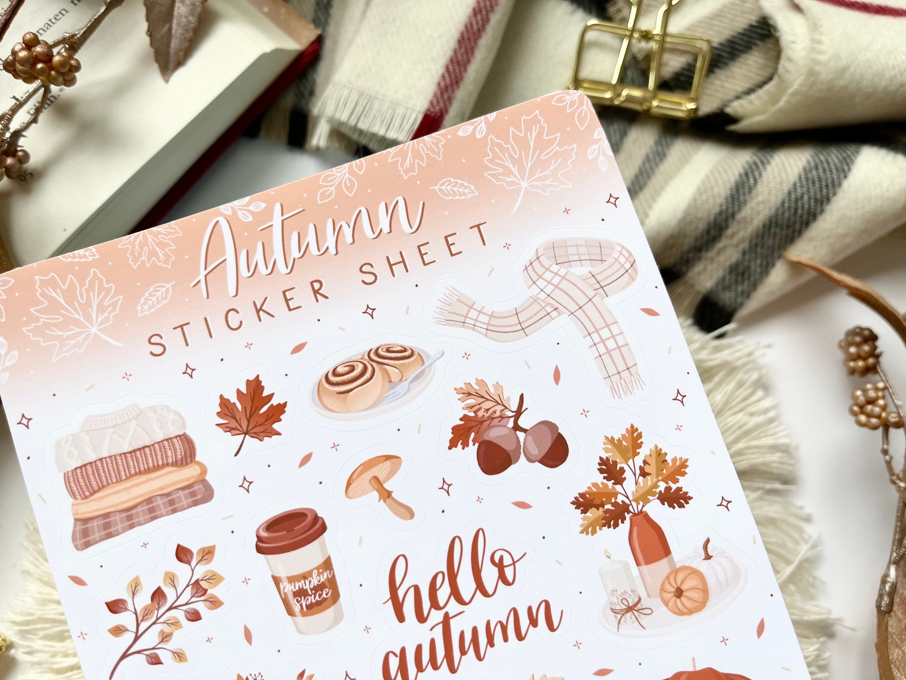 Sticker Sheet Herbst Herbstliche Aufkleber für Bullet - Etsy.de