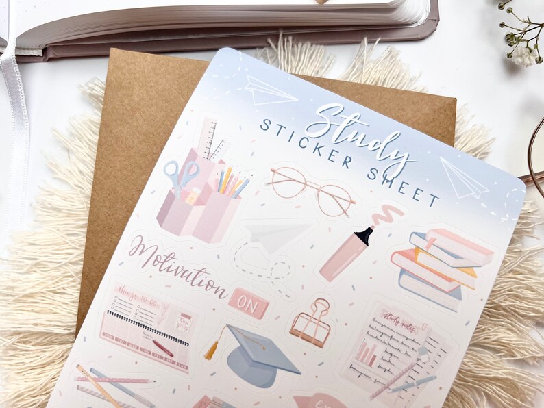 Sticker Sheet Study, Journal Stickers University, Study Planner ...