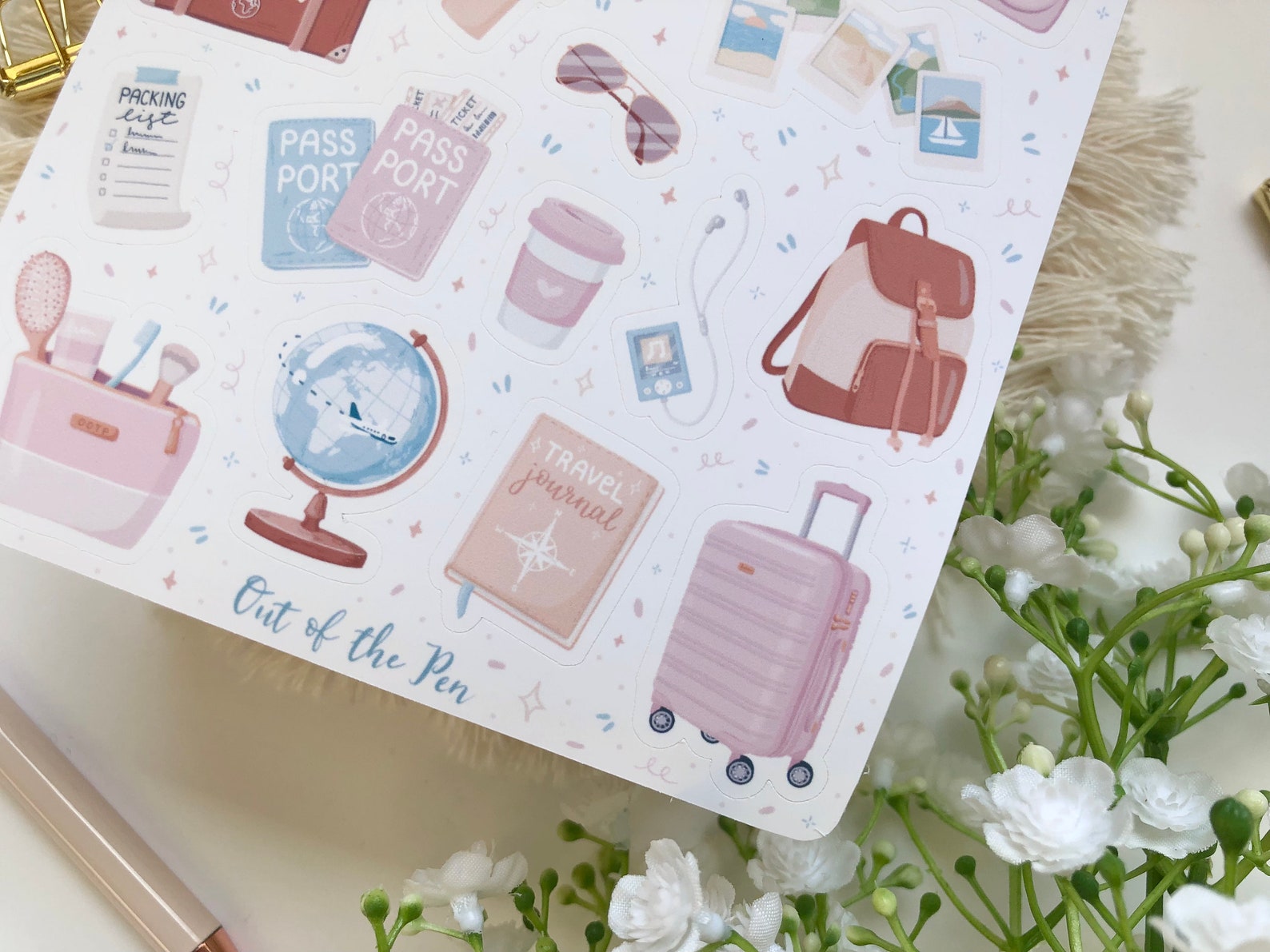 Sticker Sheet Reisen Traveling Sticker Sheet für Bullet - Etsy.de