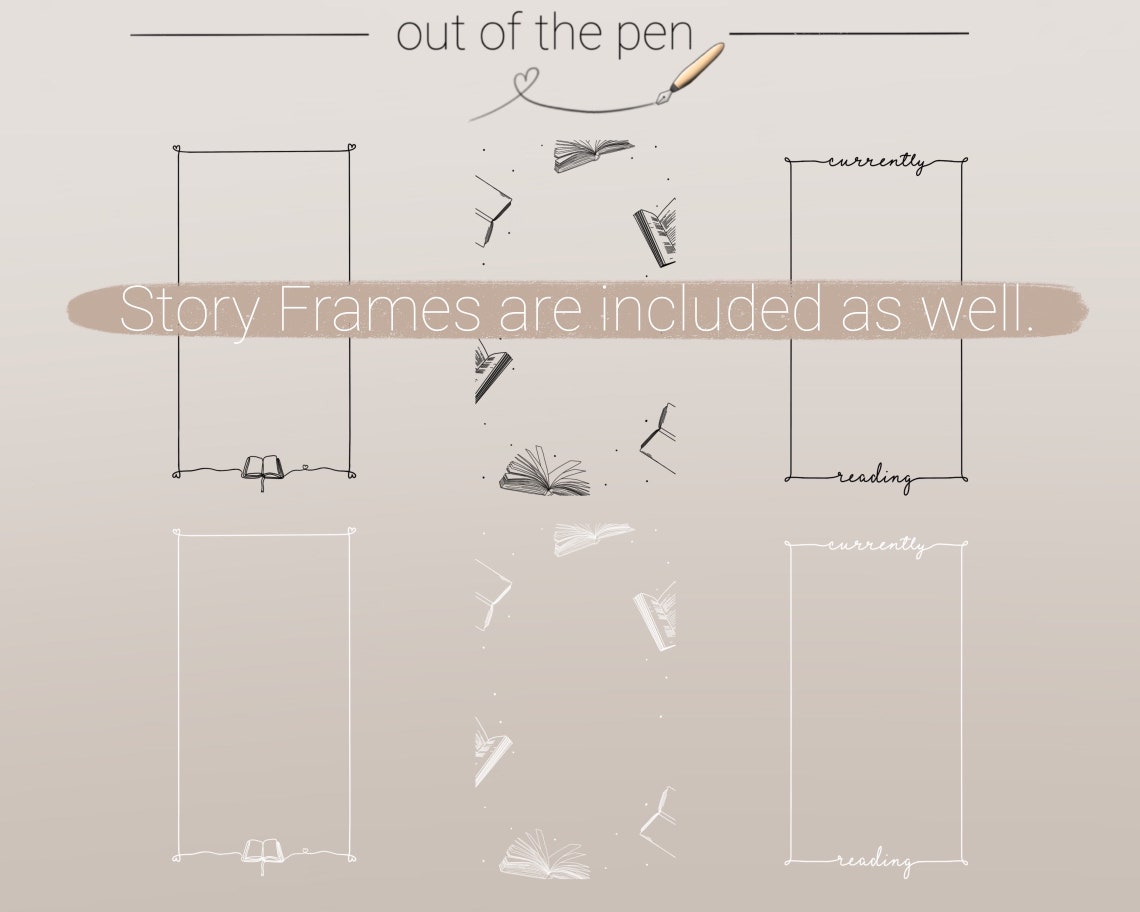 Books Instagram Story Stickers Bookstagram Story Stickers - Etsy